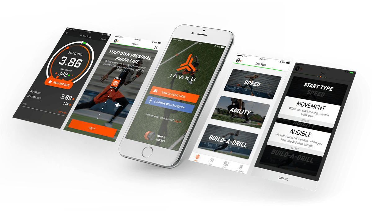 JAWKU Speed Black | Wearable Sprint/Lap Timing System